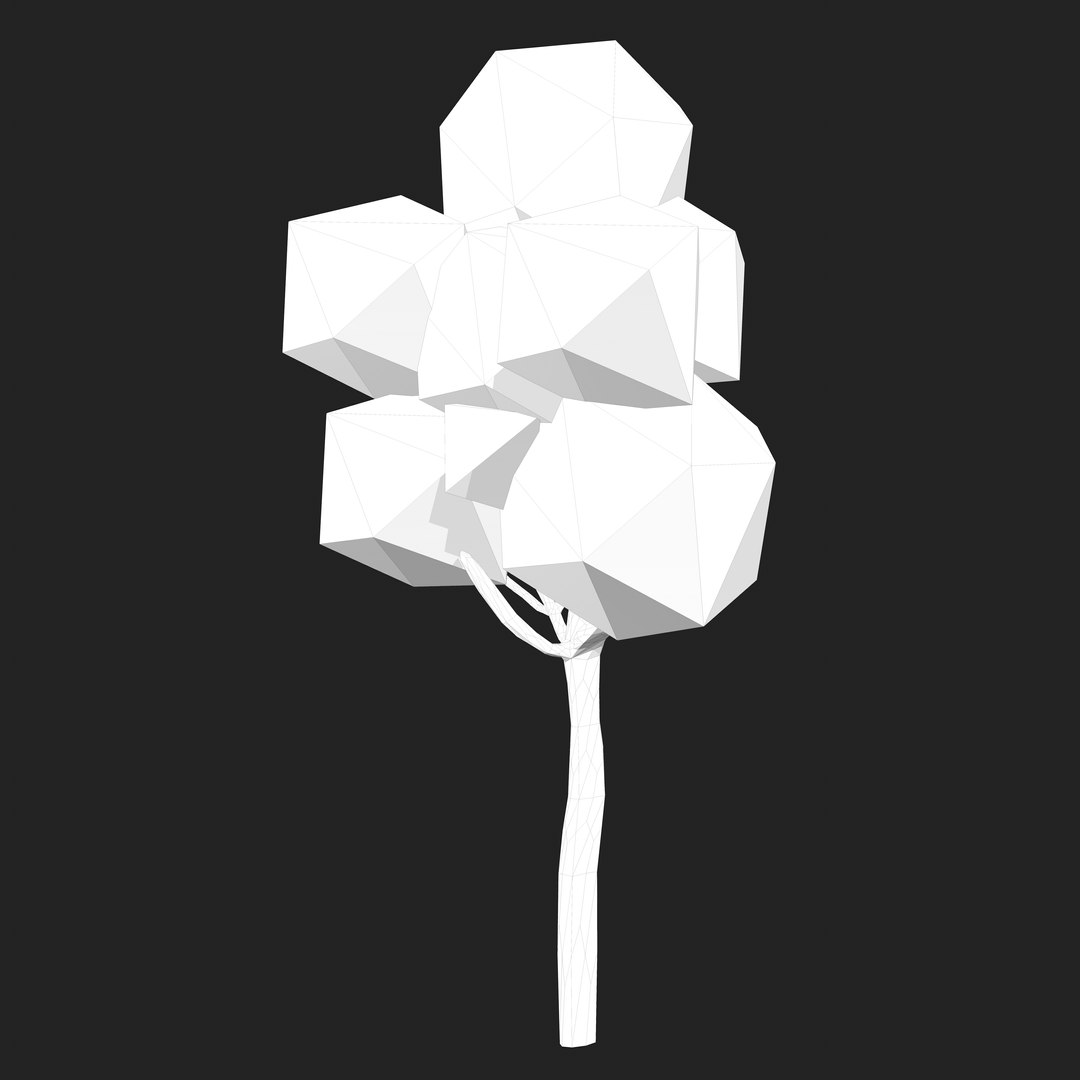 cartoon tree 3d obj