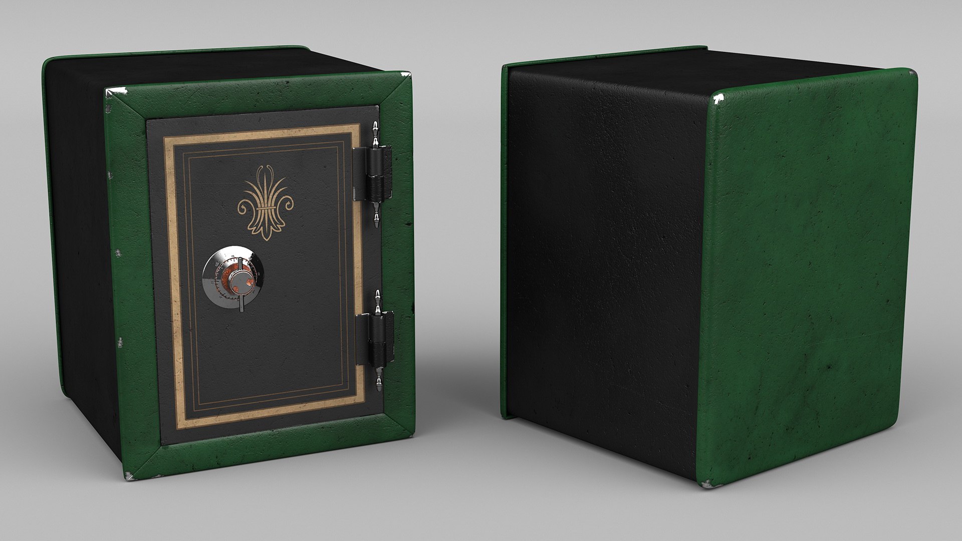 3D Model Antique Safe - TurboSquid 2161348
