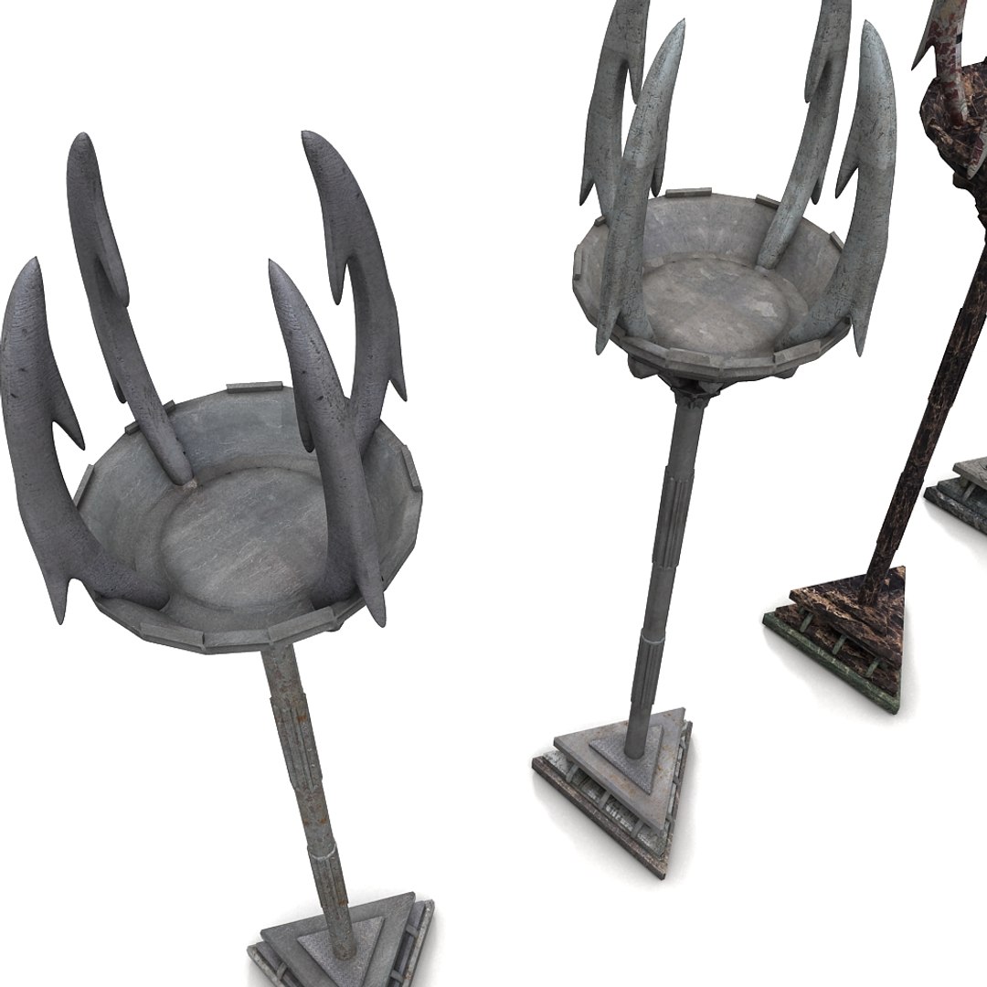 3d creepy candlestick