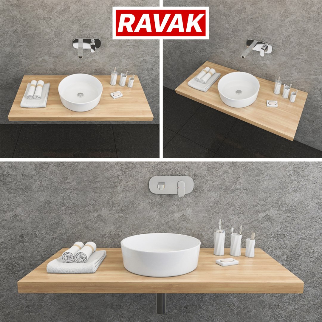 3D Ravak Moon 1 Washbasin Model - TurboSquid 1167319
