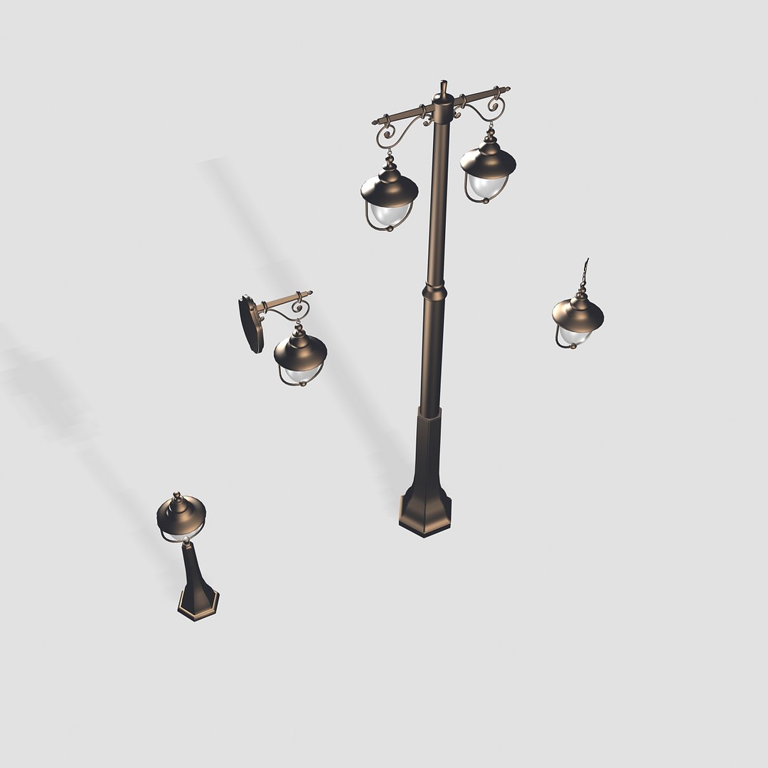3d Externally Illumination Street Lamp Model
