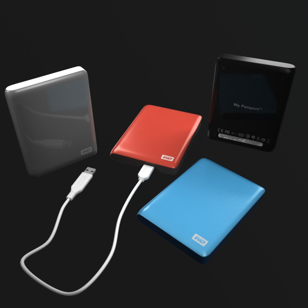 Western Digital Passport Essential 3d Max