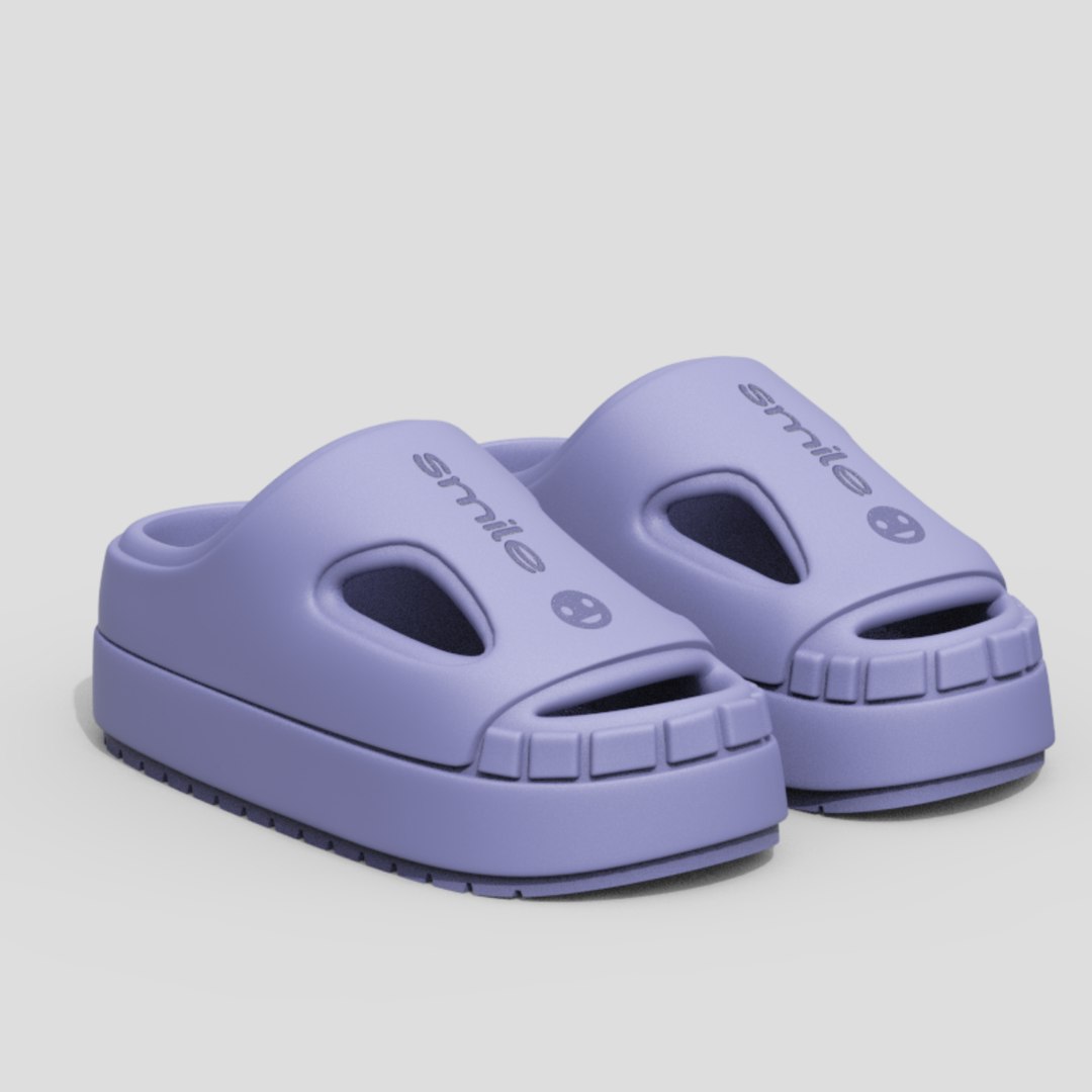 Smile slippers shoes 3D model - TurboSquid 2105288