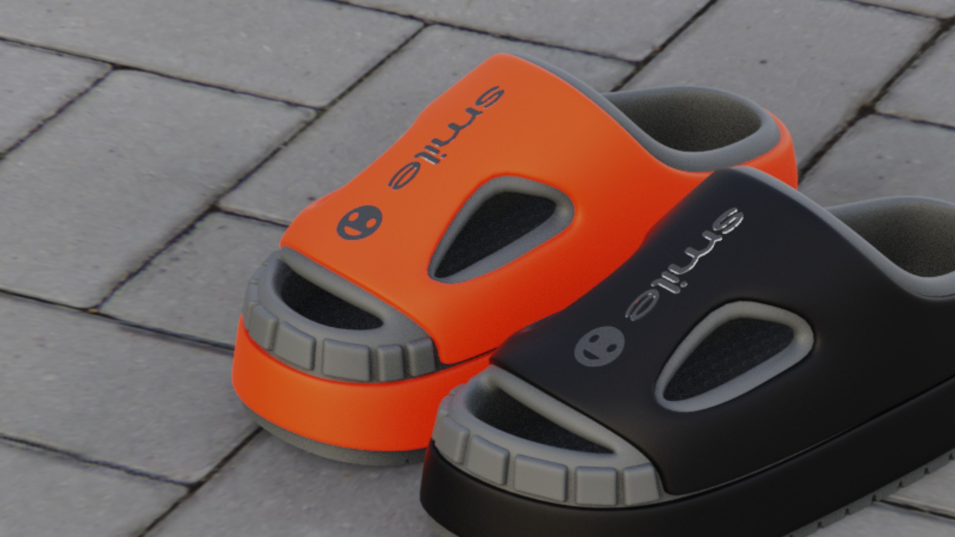 Smile Slippers Shoes 3D Model - TurboSquid 2105288