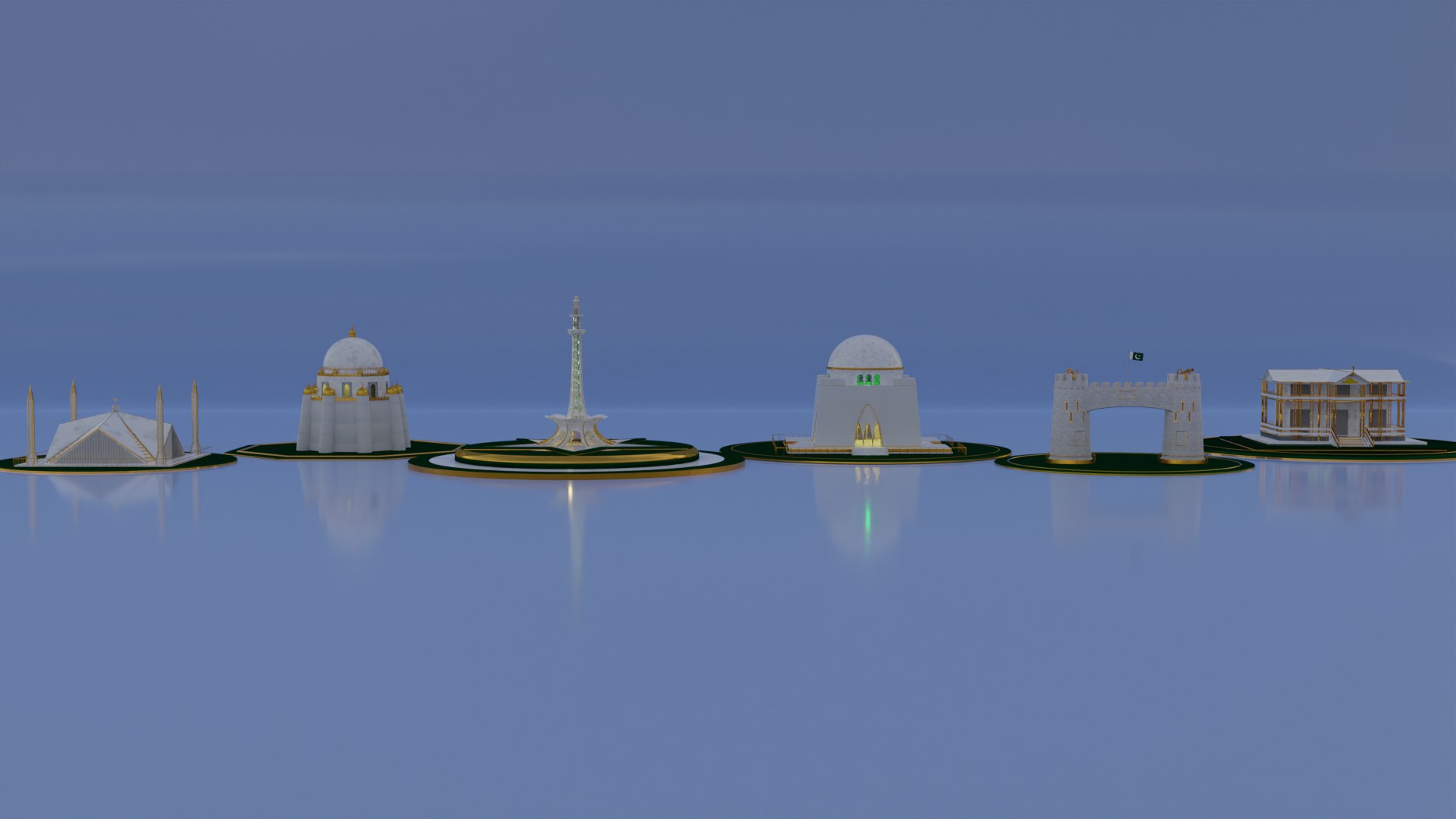 3D PAKISTAN ALL MONUMENTS PACK - TurboSquid 2104680