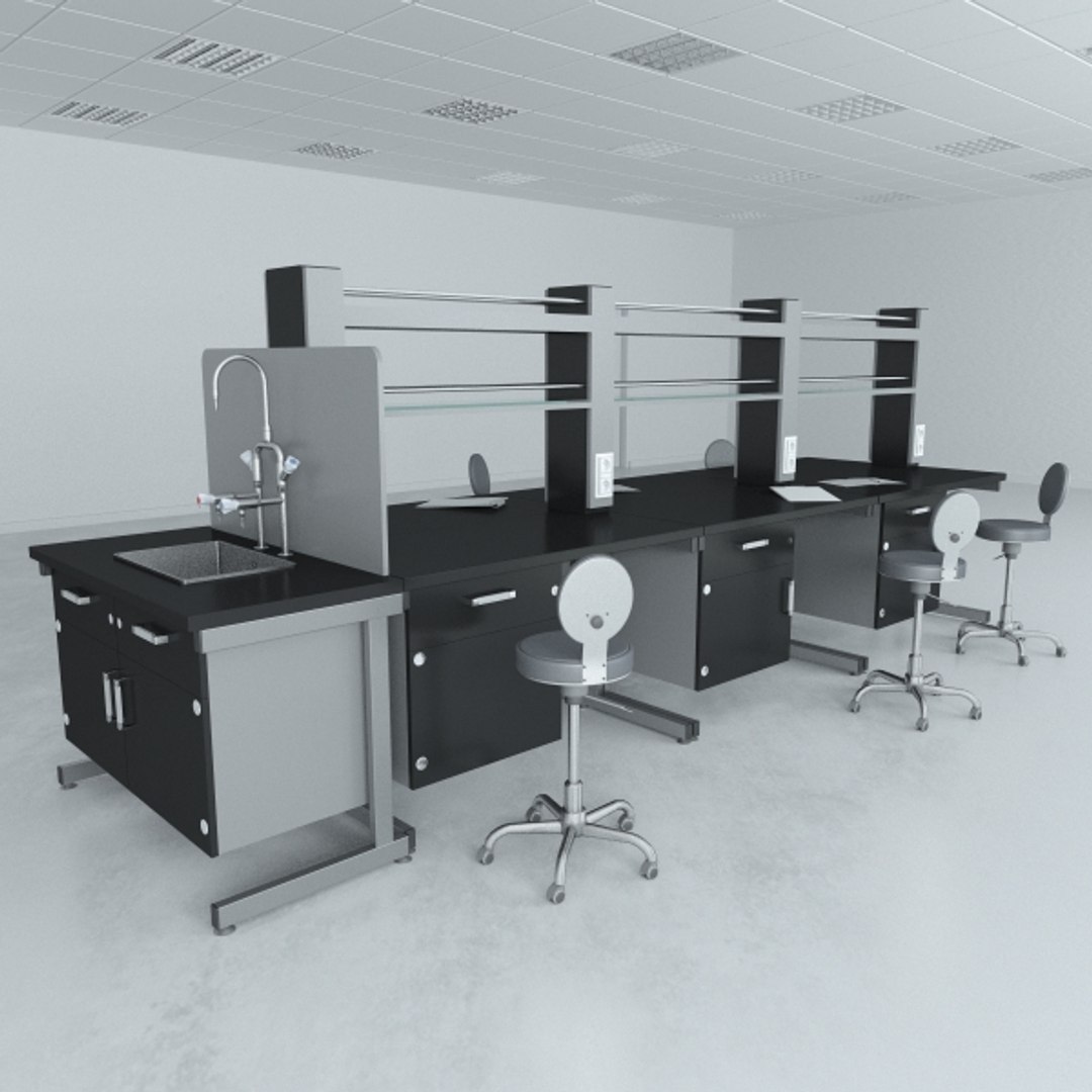 Lab Furniture Typical Set Model - TurboSquid 1168078