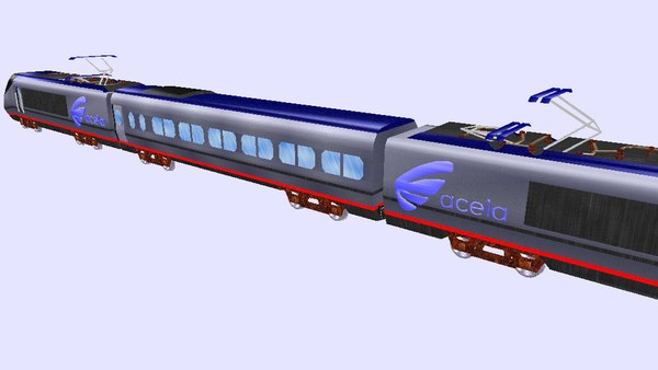 Acela express electric passenger train model - TurboSquid 1707986