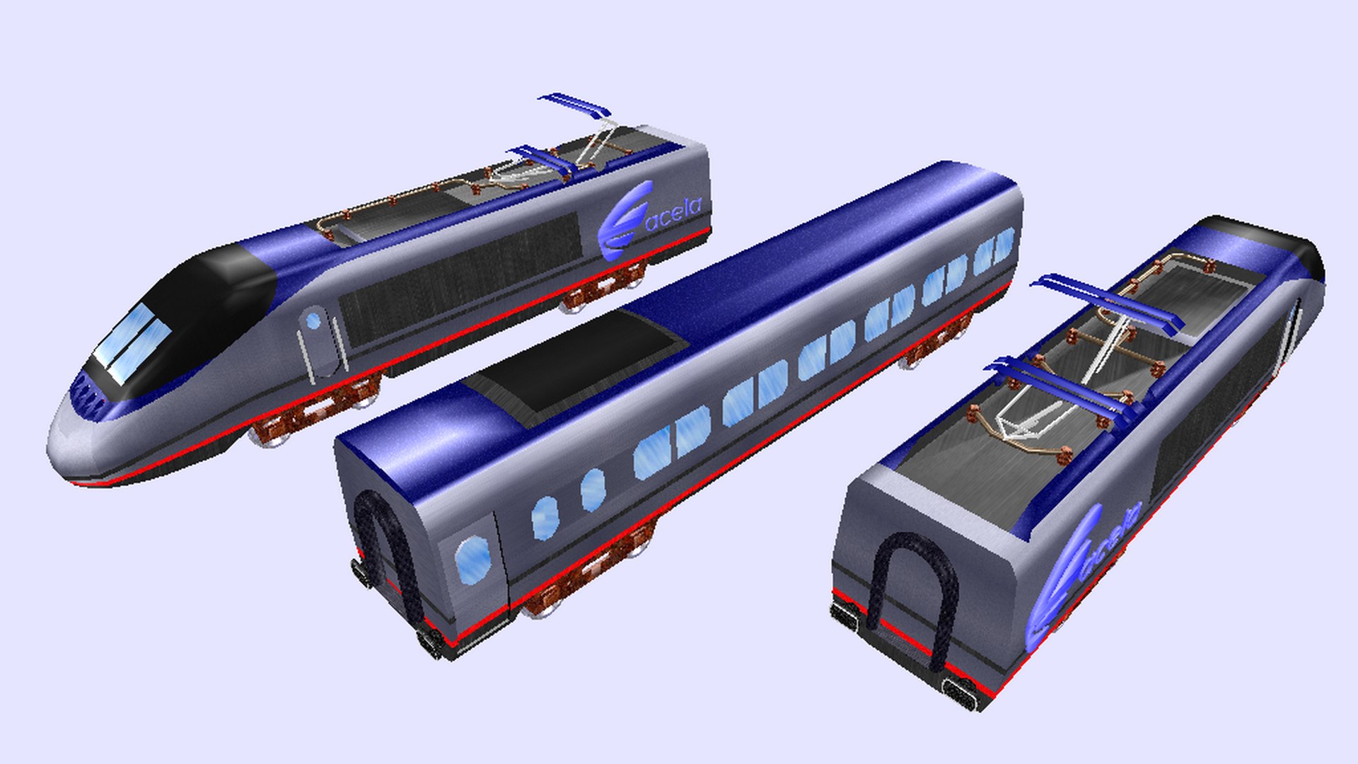 Acela Express Electric Passenger Train Model - TurboSquid 1707986