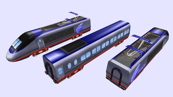 Acela express electric passenger train model - TurboSquid 1707986