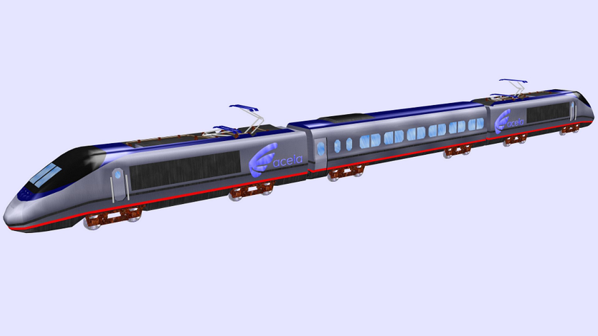 Acela Express Electric Passenger Train Model - TurboSquid 1707986