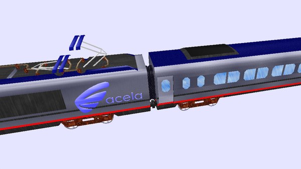 Acela express electric passenger train model - TurboSquid 1707986