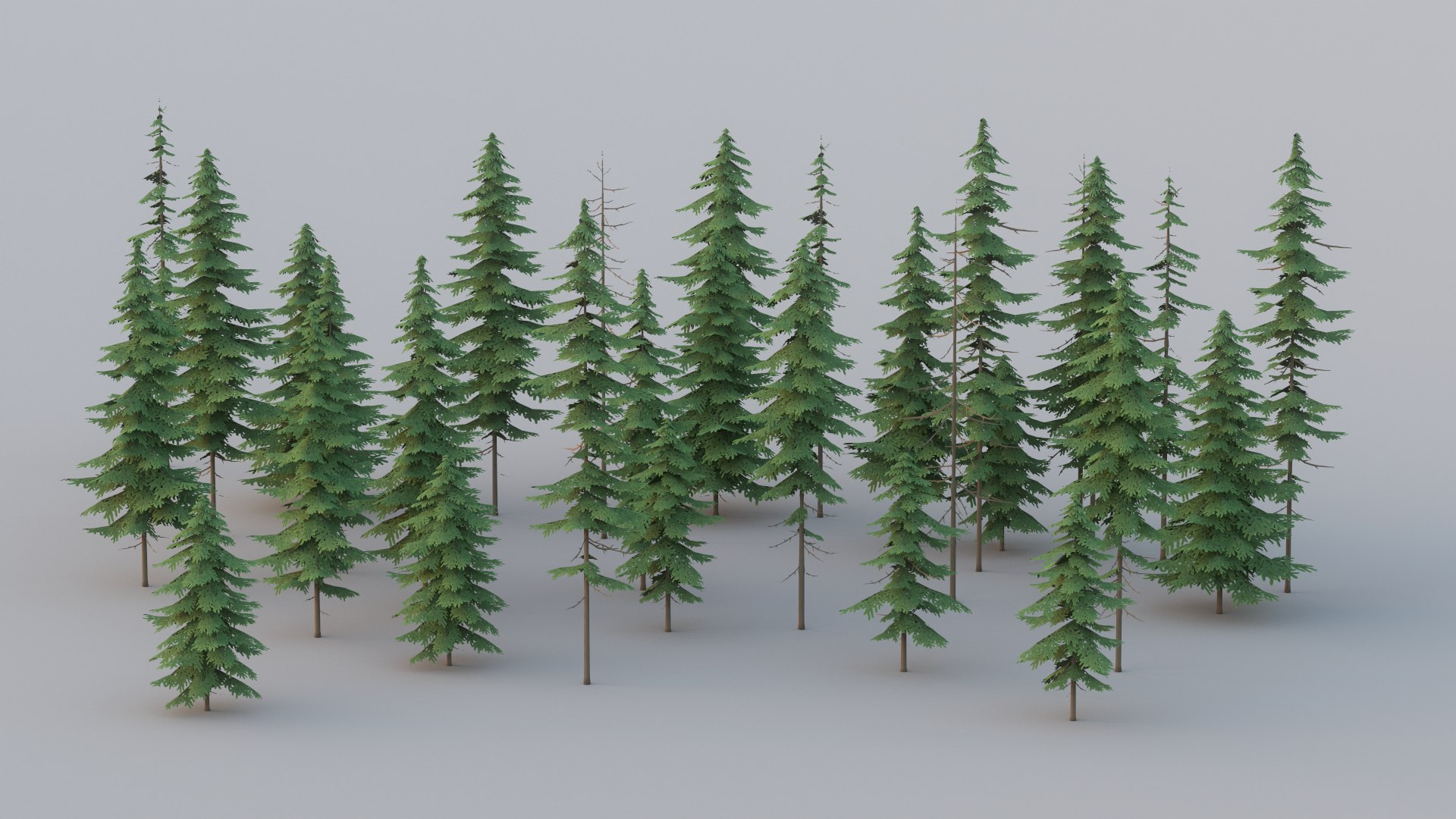 3D Pine Tree Pack Low Poly G90 Model - TurboSquid 1863555