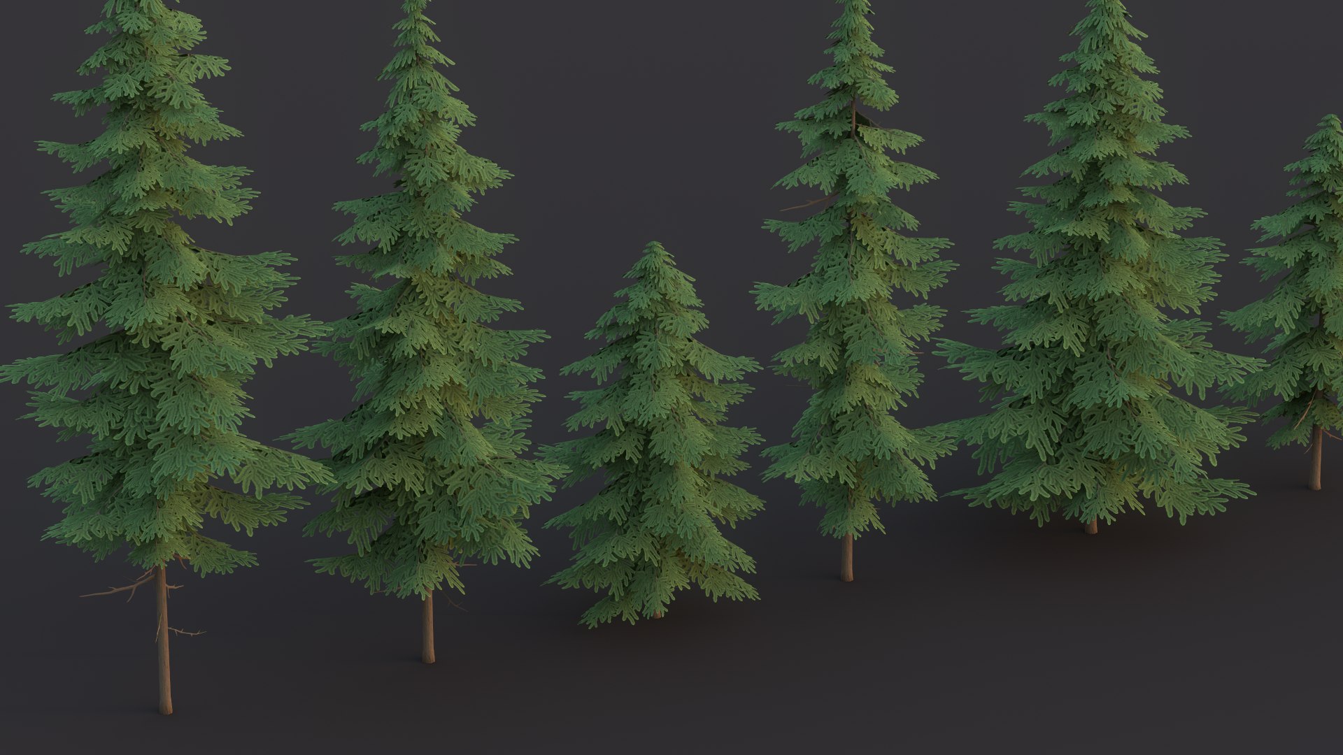 3D Pine Tree Pack Low Poly G90 Model - TurboSquid 1863555
