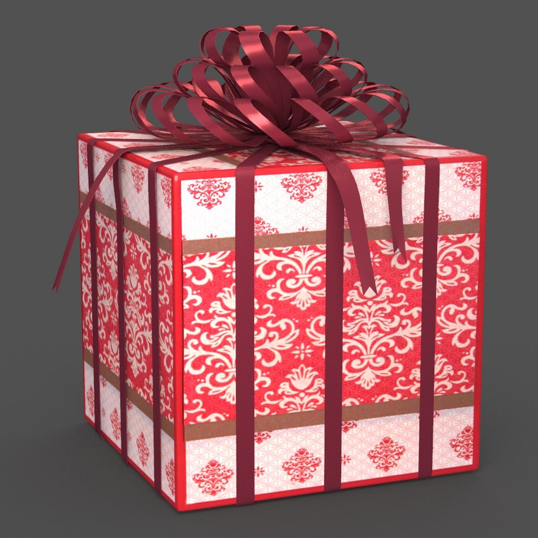 3d Model Christmas Gift Present Box