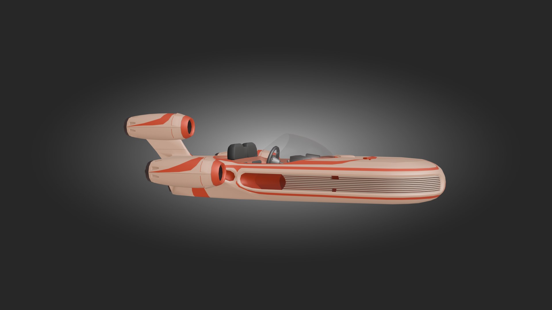3D Model Tomica TSW-06 Star Wars Landspeeder Low Poly 3D Model ...