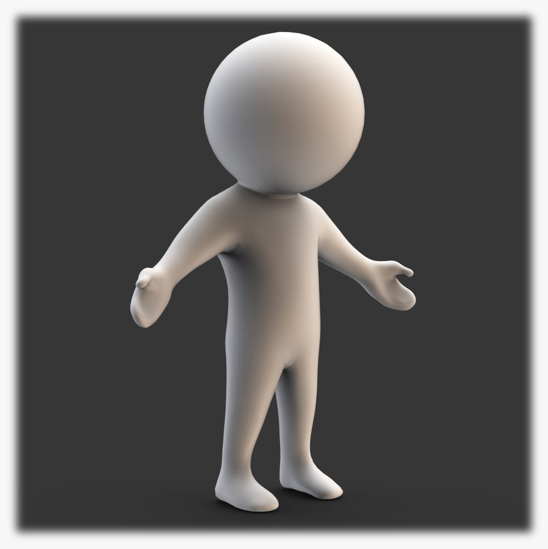 Stickman Base Figure 3D Model - TurboSquid 1563227