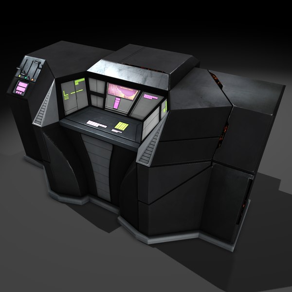 obj science fiction computer module