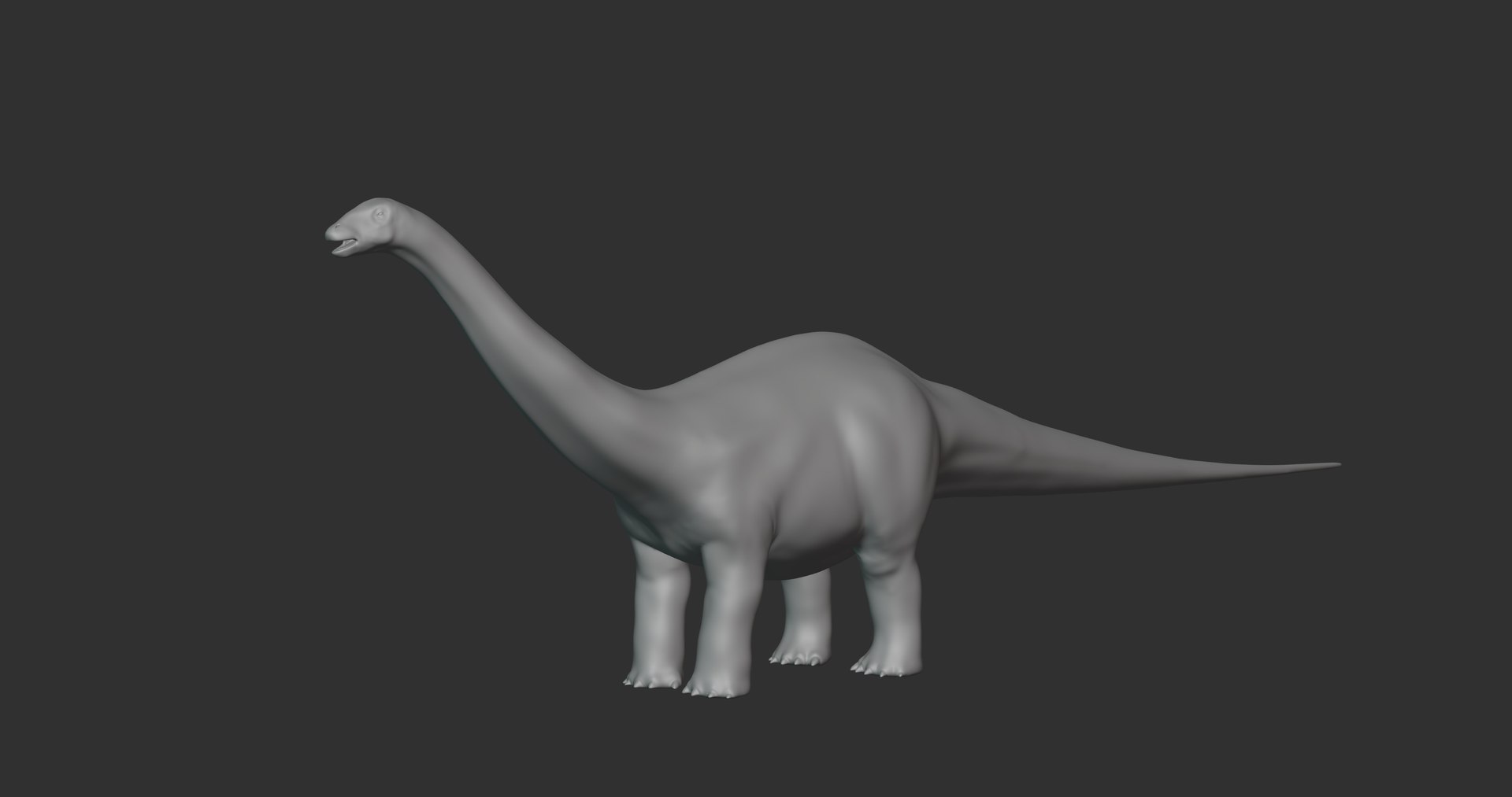 3D Brontosaurus Basemesh Low Poly - TurboSquid 1993658