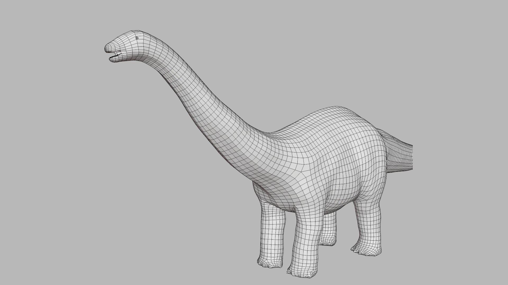 3D Brontosaurus Basemesh Low Poly - TurboSquid 1993658