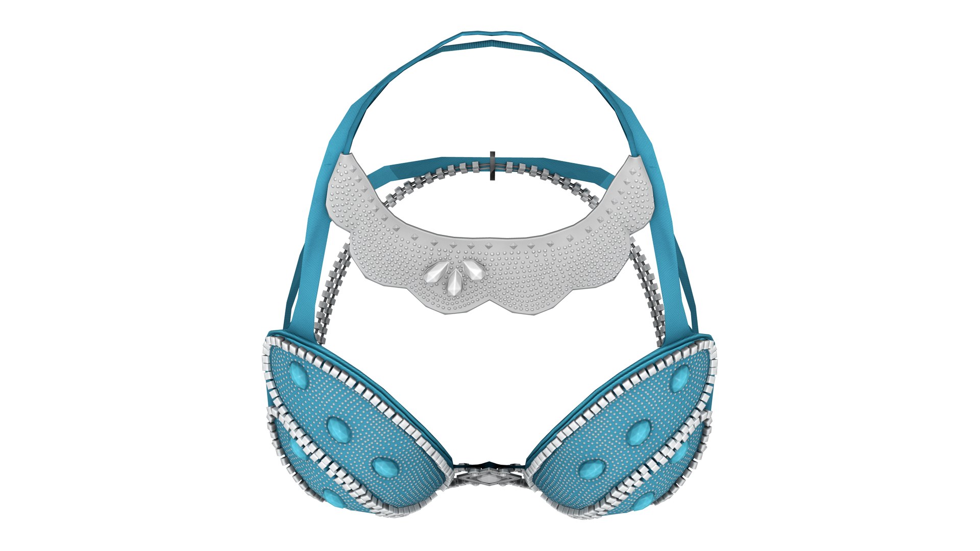 3D Butterfly Blue Belly Dance Bra Top - TurboSquid 1975420