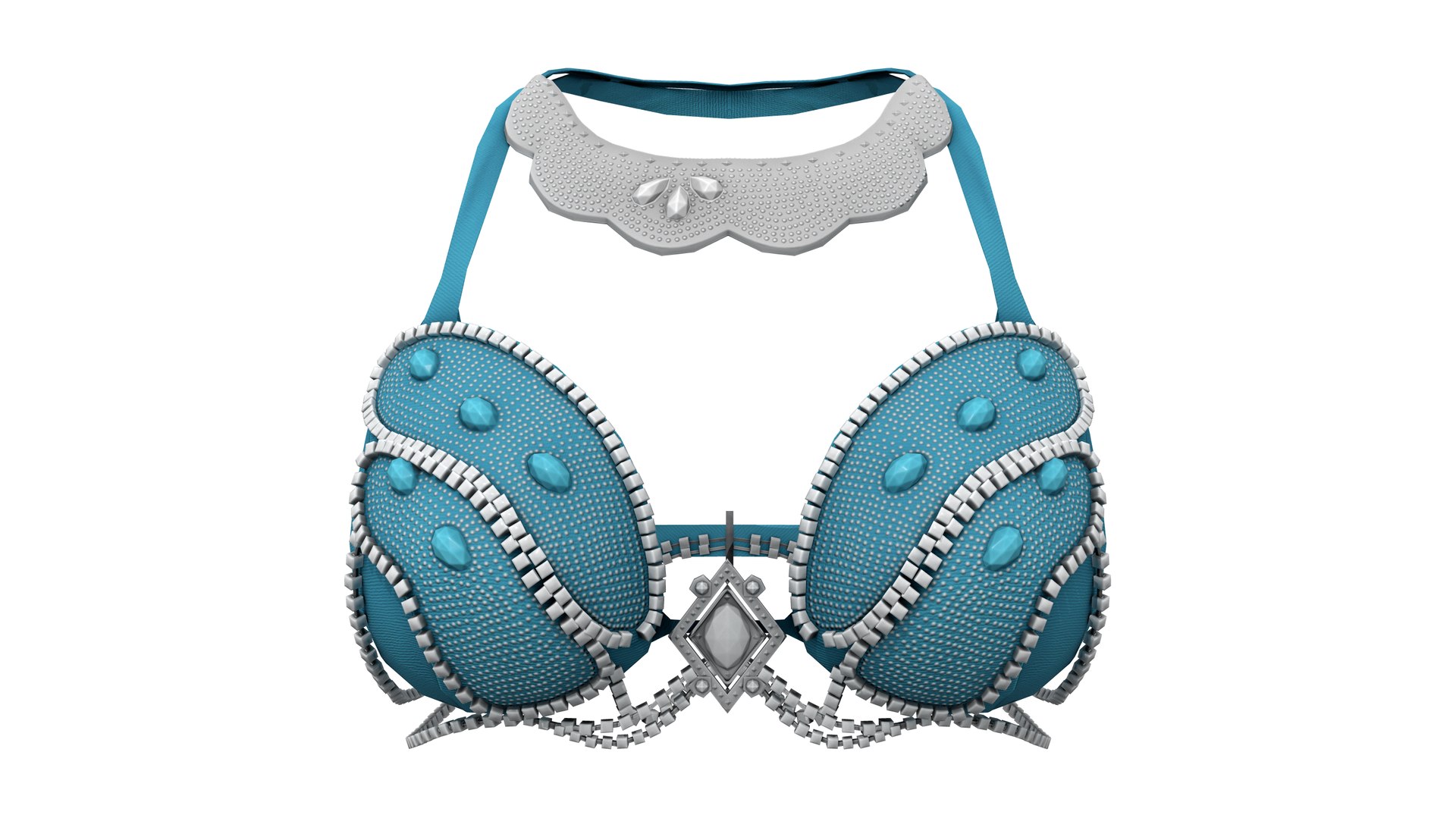 3D Butterfly Blue Belly Dance Bra Top - TurboSquid 1975420