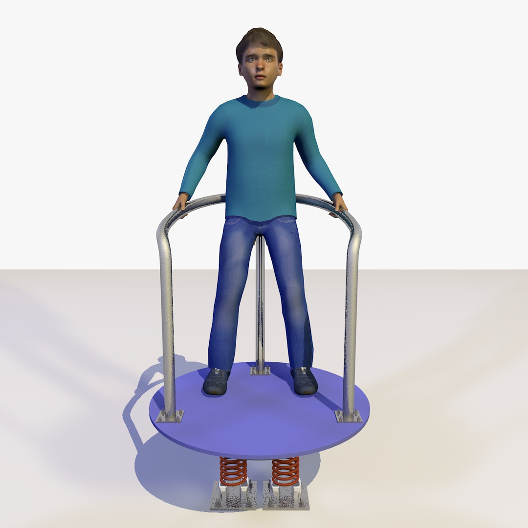 European Boy Playing Revolving 3d Model