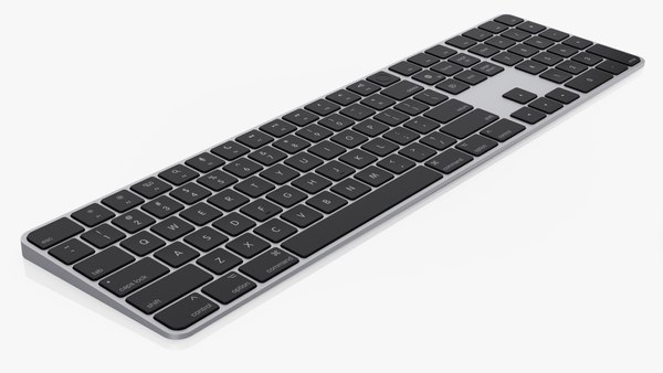 modelo 3d Apple Magic Keyboard with Touch ID and Numeric Keypad ...