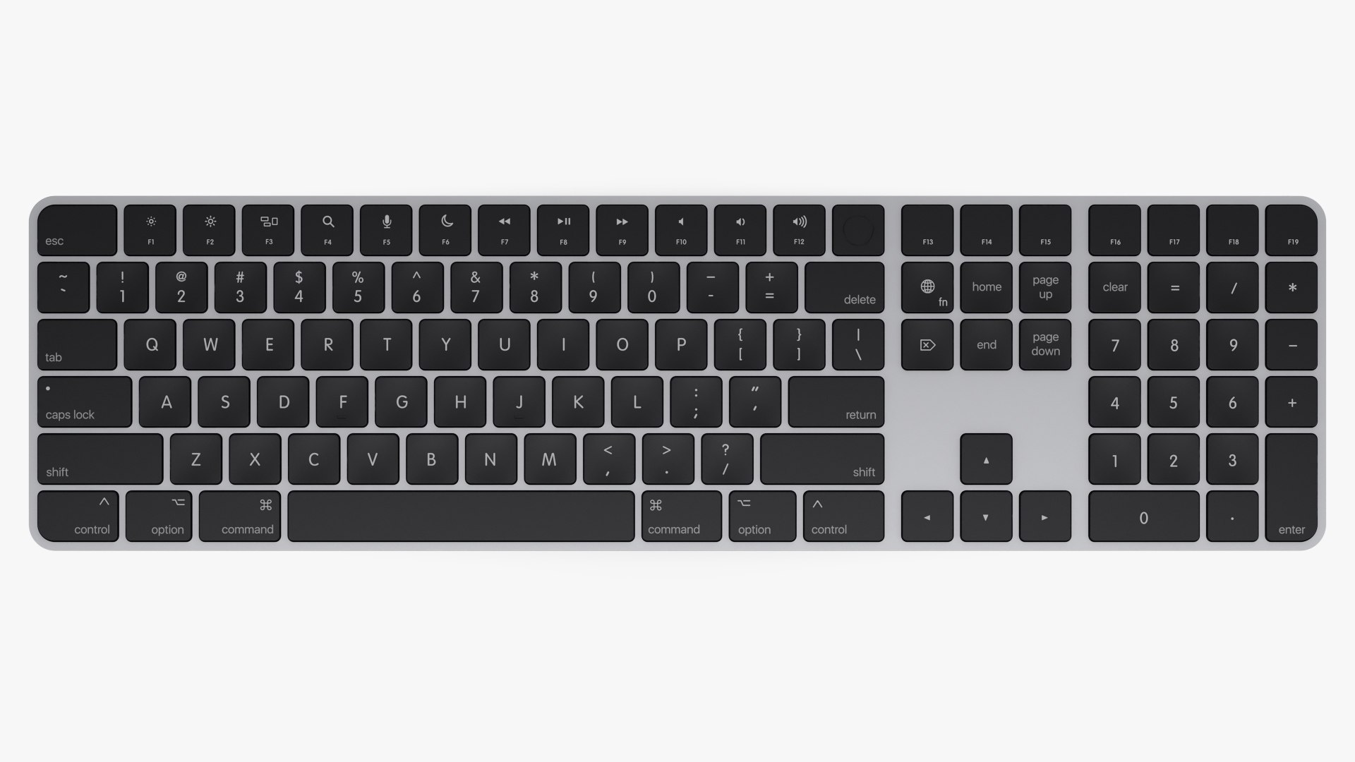 3D Model Apple Magic Keyboard With Touch ID And Numeric Keypad ...