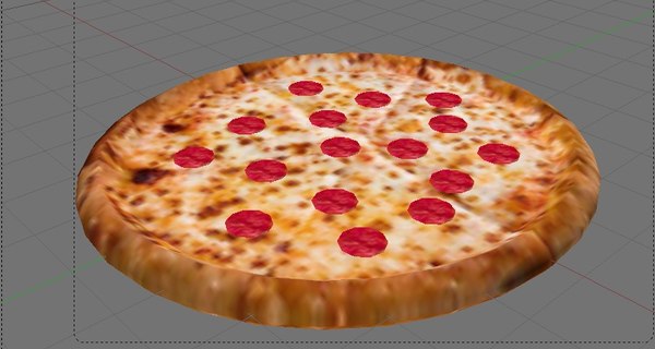 3d pepperoni pizza