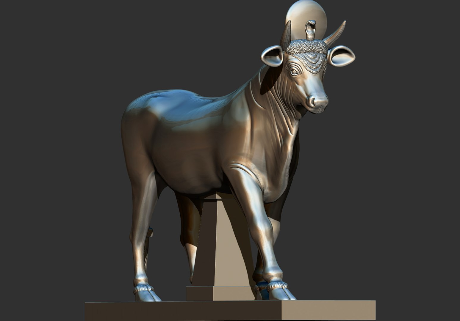 Statue Of Ancient Egyptian Gods Apis Serapis Bull God 3d Model 3D Print ...