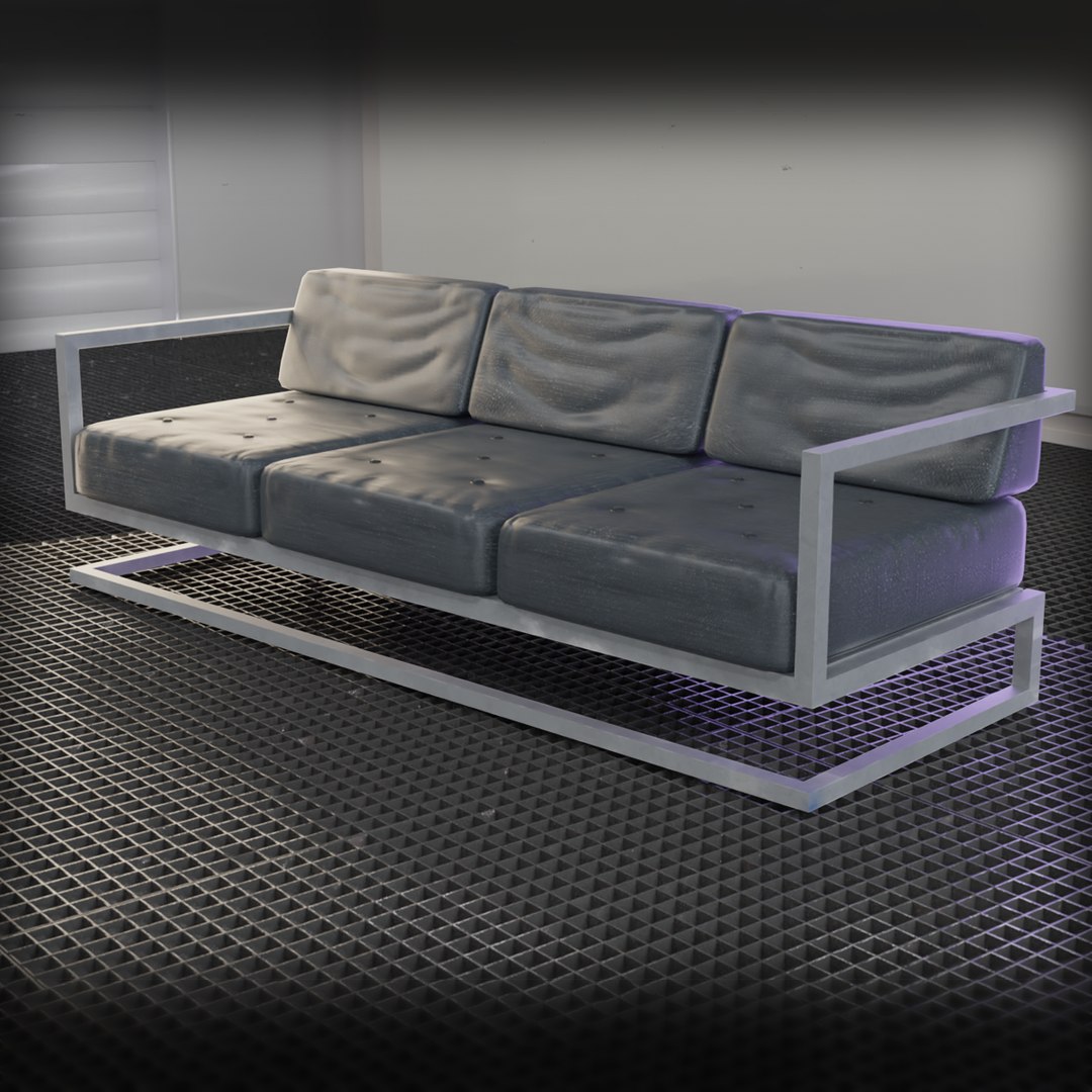 Couch Mid Poly 3D Model - TurboSquid 2217774