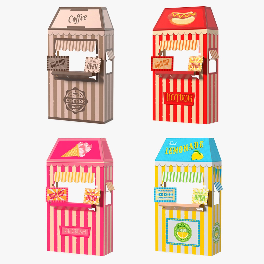 3D Cardboard Stands Collection 2 - TurboSquid 1922356