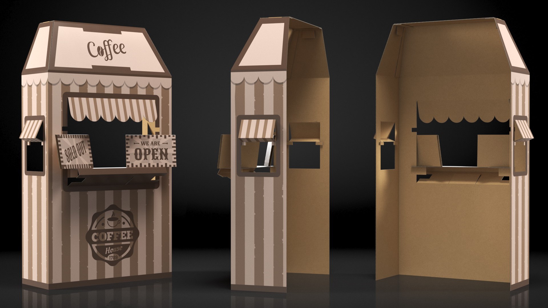 3D Cardboard Stands Collection 2 - TurboSquid 1922356