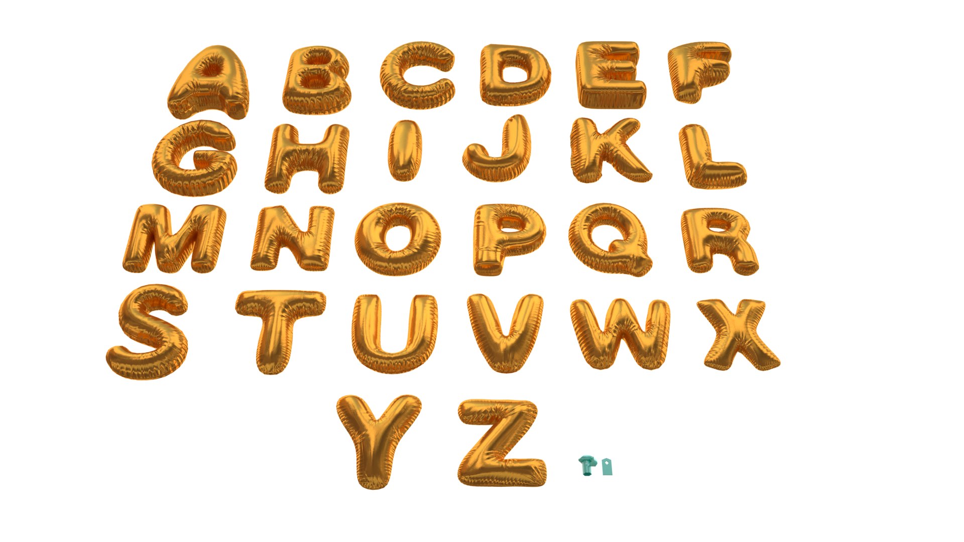 Balloon Alphabet 3D - TurboSquid 1950074