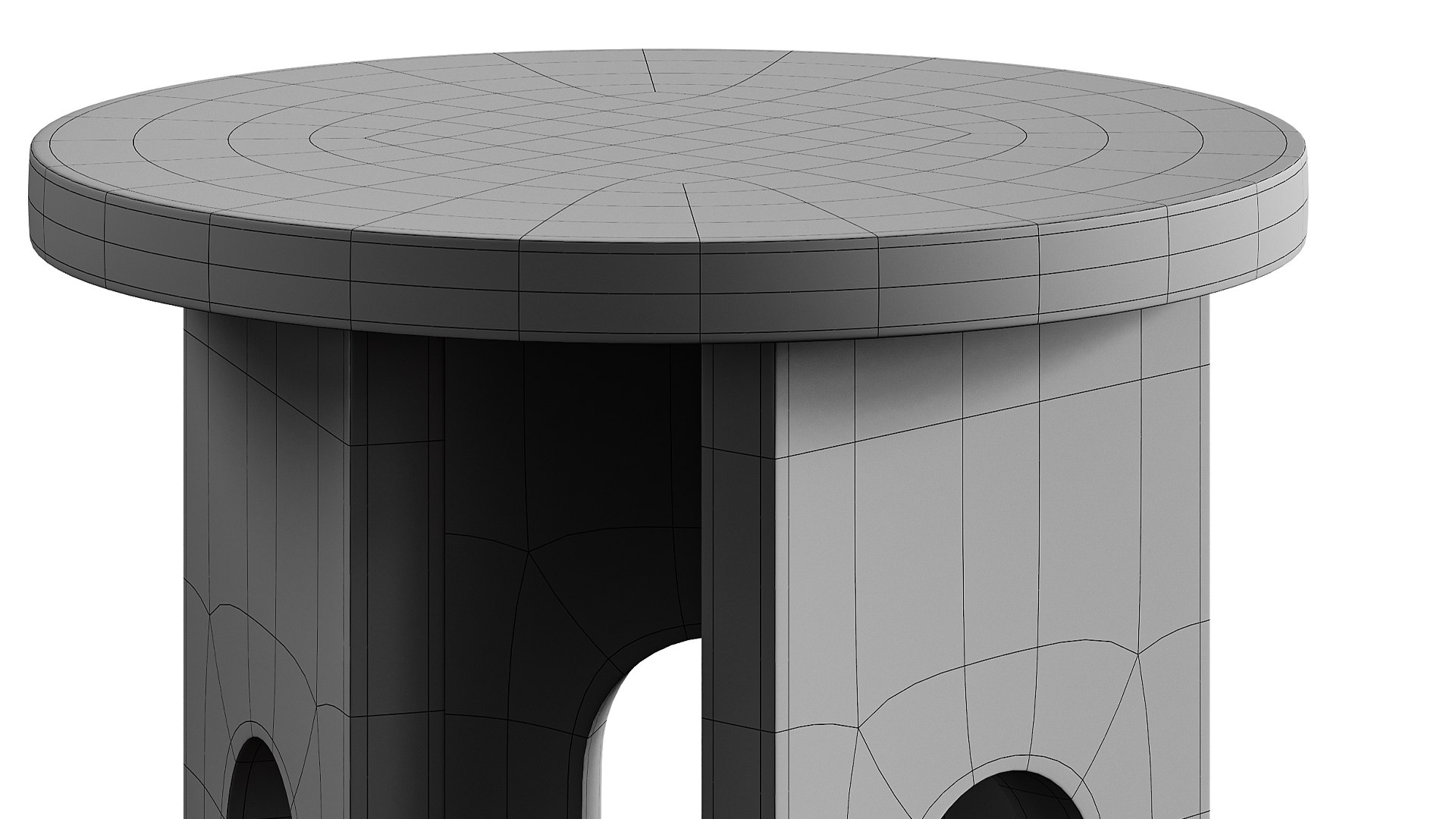 CONNECTING TABLE ROUND 3D Model - TurboSquid 2387630