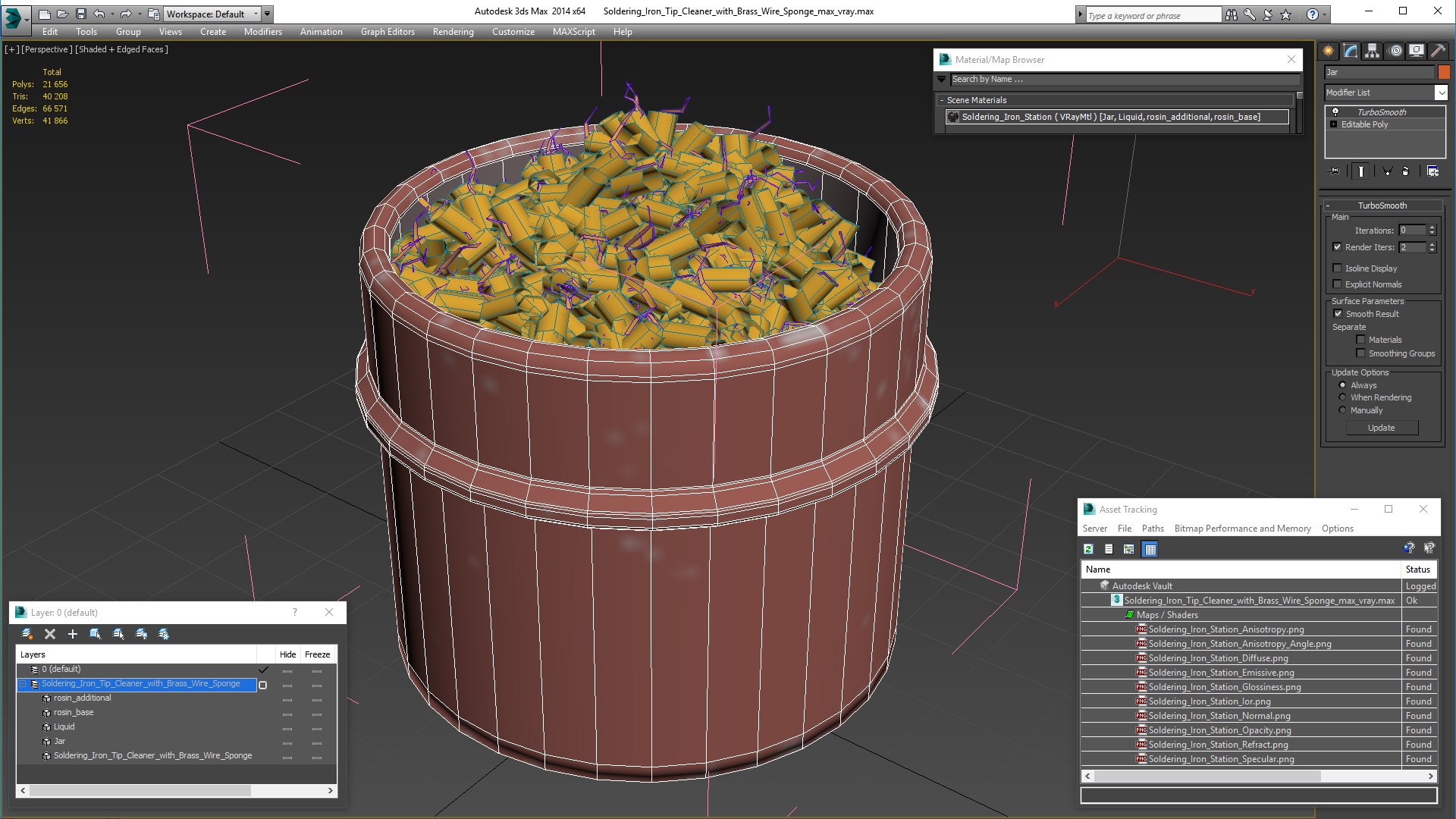 Soldering Iron Tip Cleaner With Brass Wire Sponge Model - TurboSquid ...