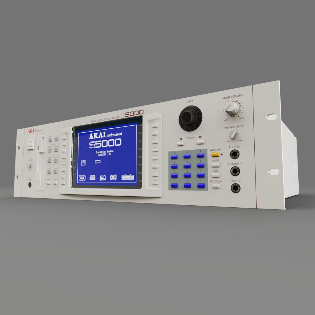 Audio Sampler Digital Stereo Akai S5000 Model - TurboSquid 2113484