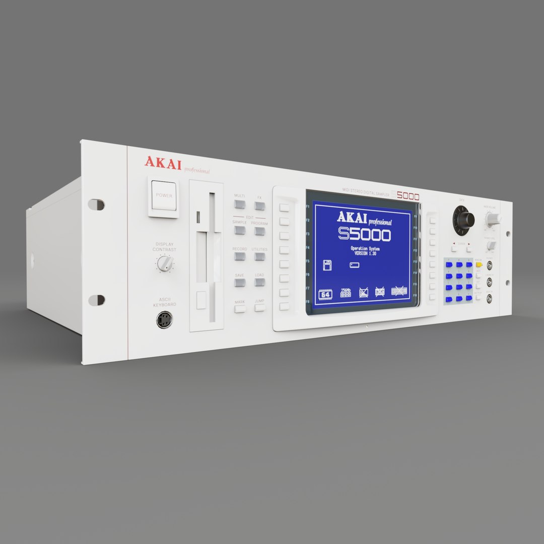 Audio Sampler Digital Stereo Akai S5000 Model - TurboSquid 2113484
