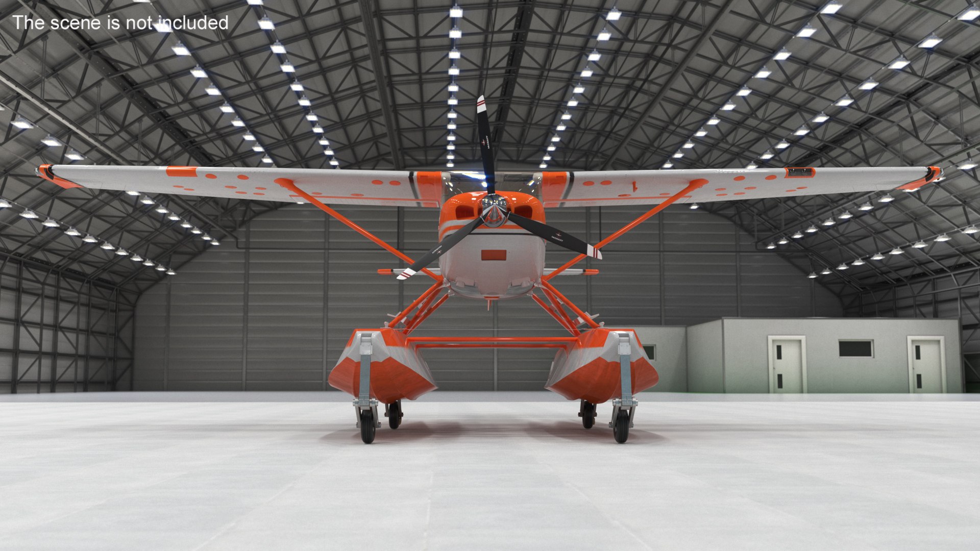 3D Splash Seaplane Floats Orange - TurboSquid 2302753