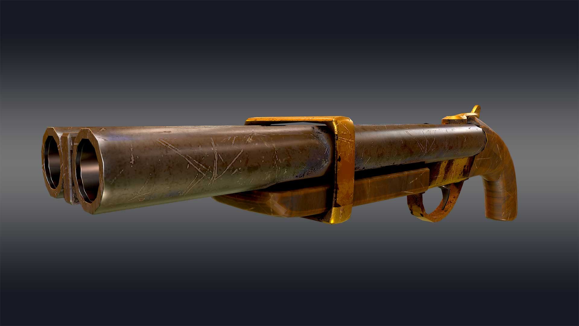 3D Double Barrel Shotgun Model - TurboSquid 2115378