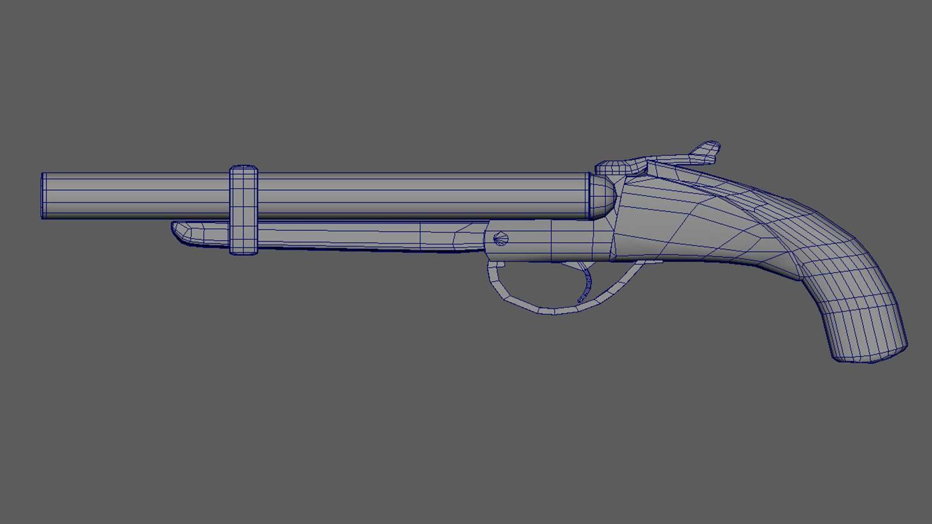 3D Double Barrel Shotgun Model - TurboSquid 2115378