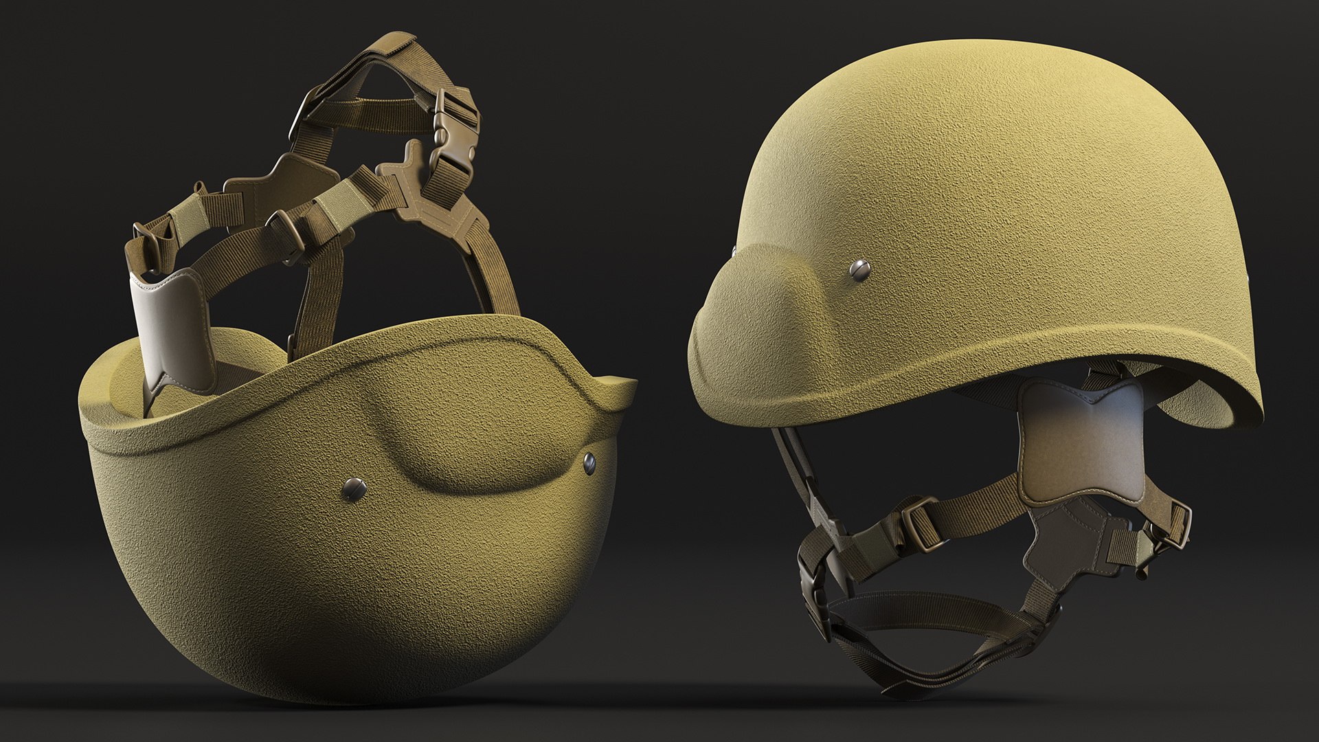 Kevlar Marine Lightweight Helmet Brown 3D Model - TurboSquid 1997526