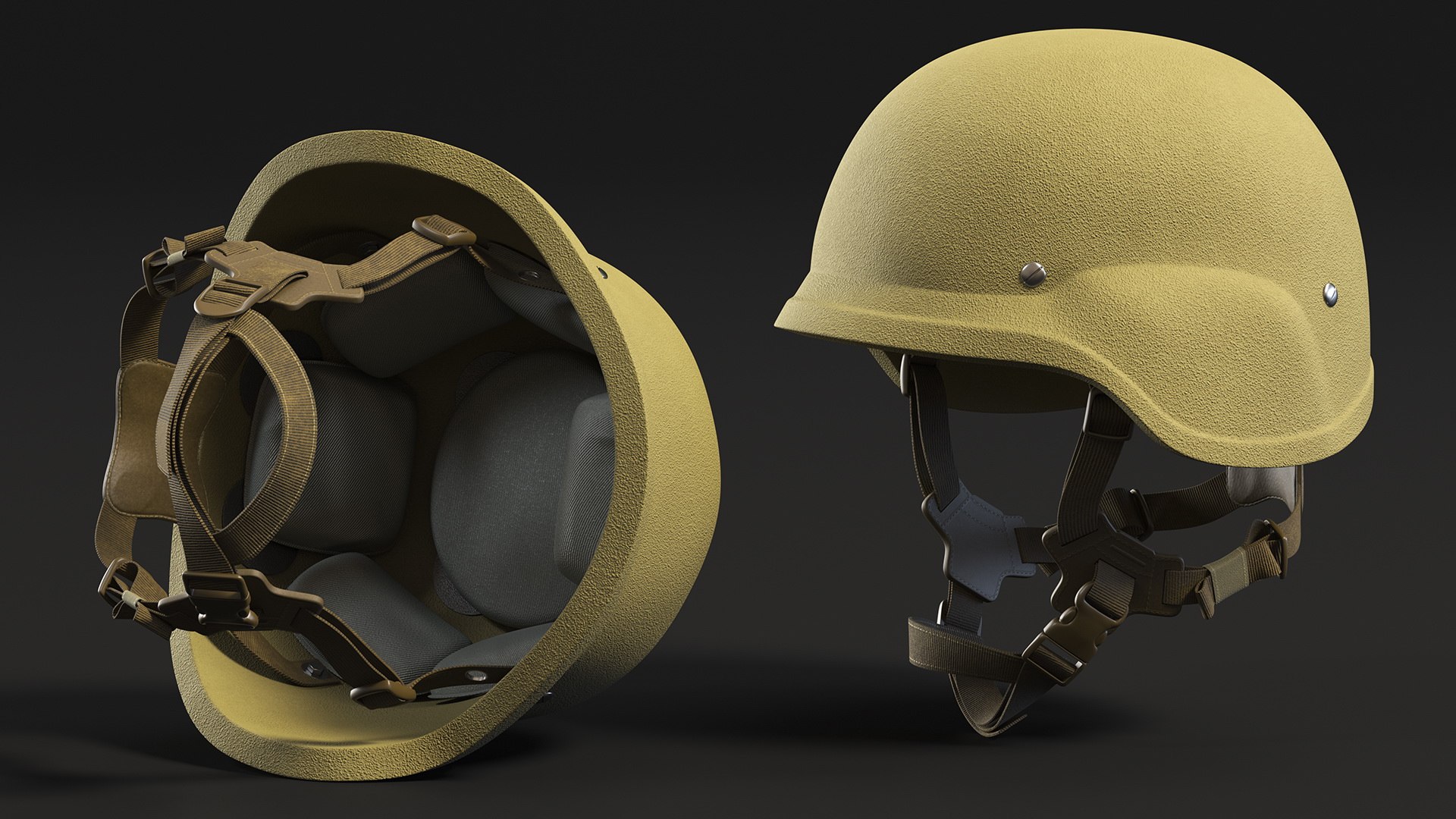 Kevlar Marine Lightweight Helmet Brown 3D Model - TurboSquid 1997526