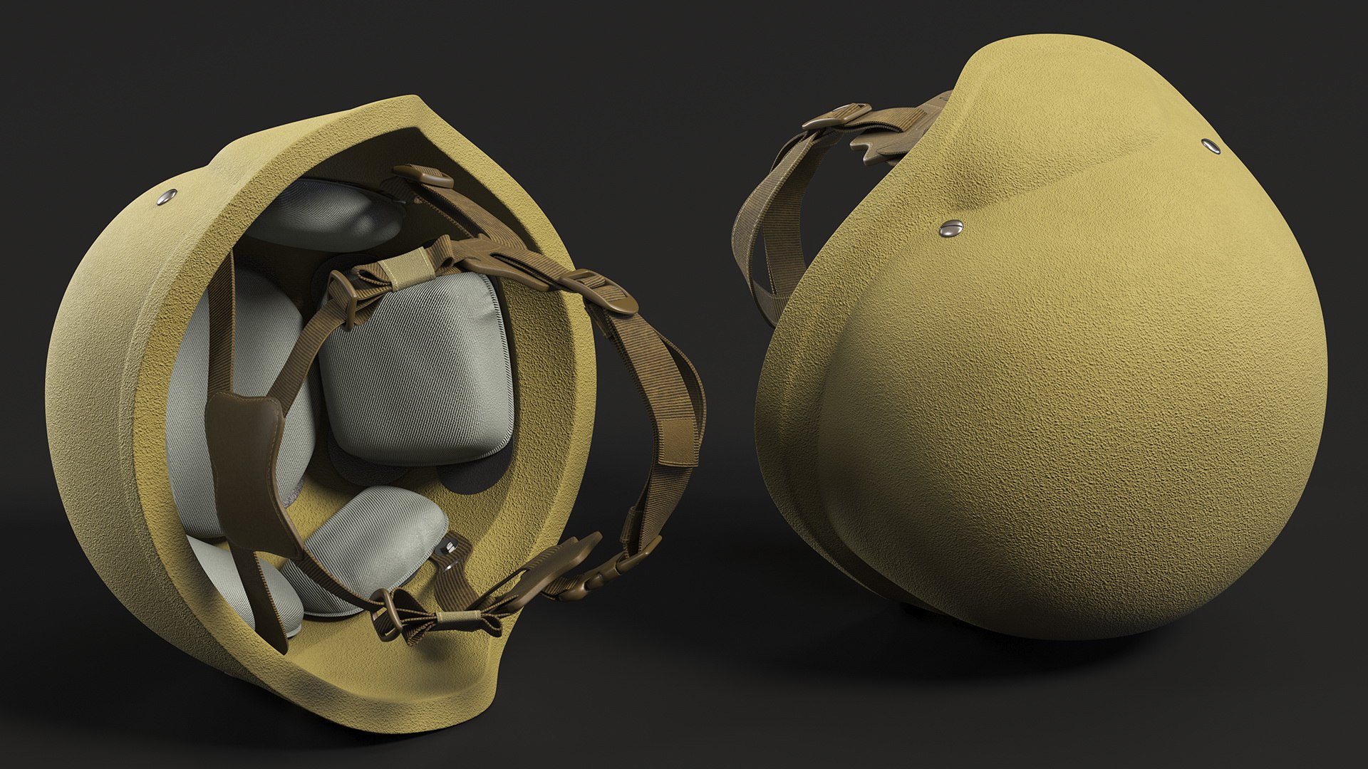 Kevlar Marine Lightweight Helmet Brown 3D Model - TurboSquid 1997526