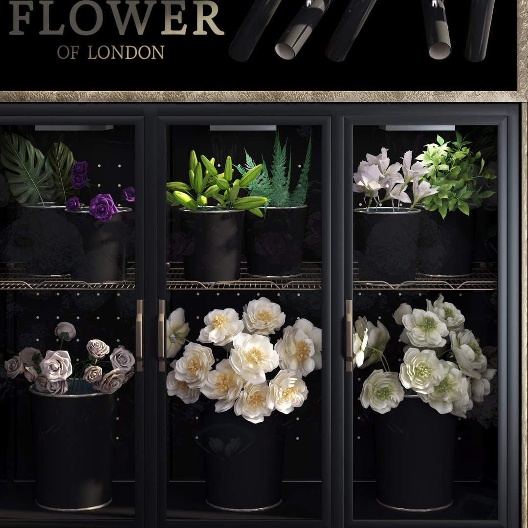 3D Scene Shop Flower Model - TurboSquid 1446955