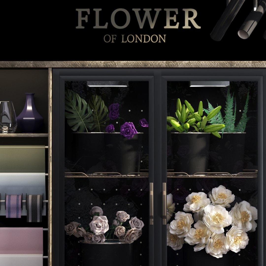 3D Scene Shop Flower Model - TurboSquid 1446955