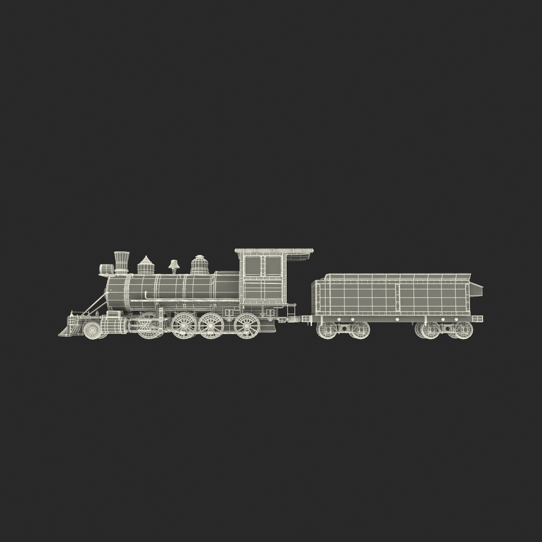 steam train wagon 4 c4d