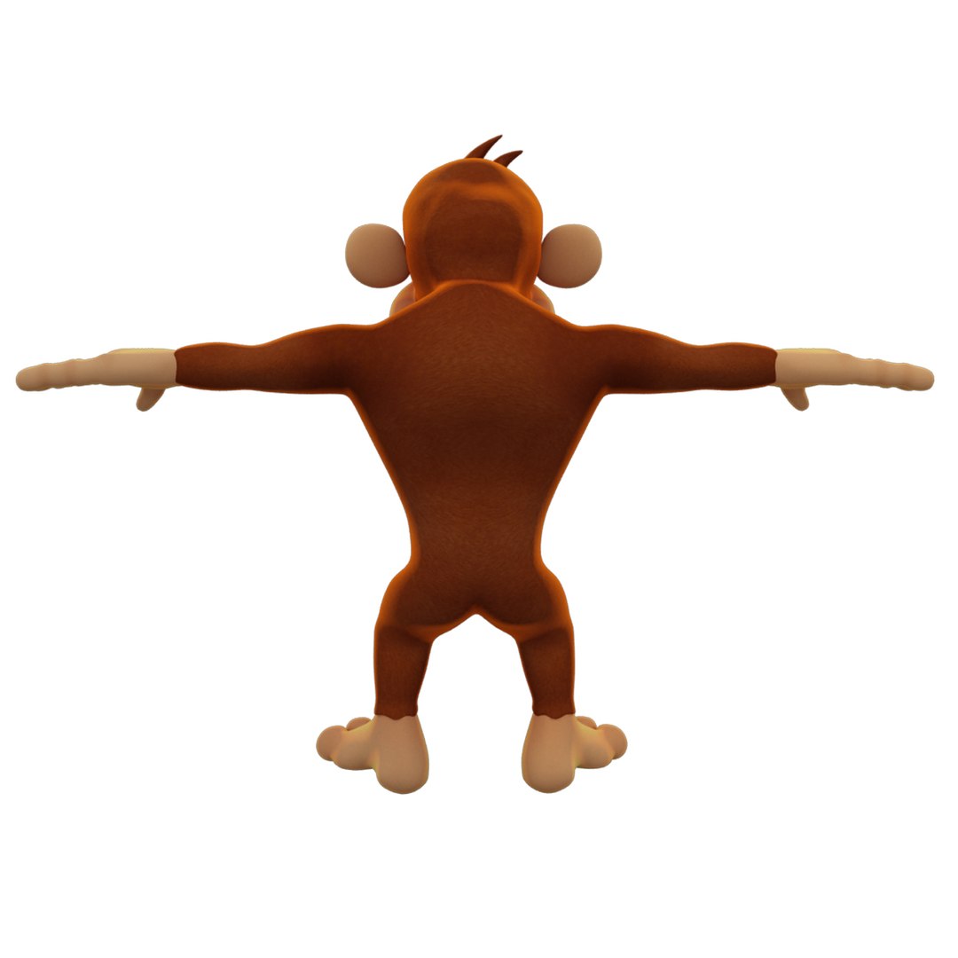 Rigged Cartoon Monkey Ma