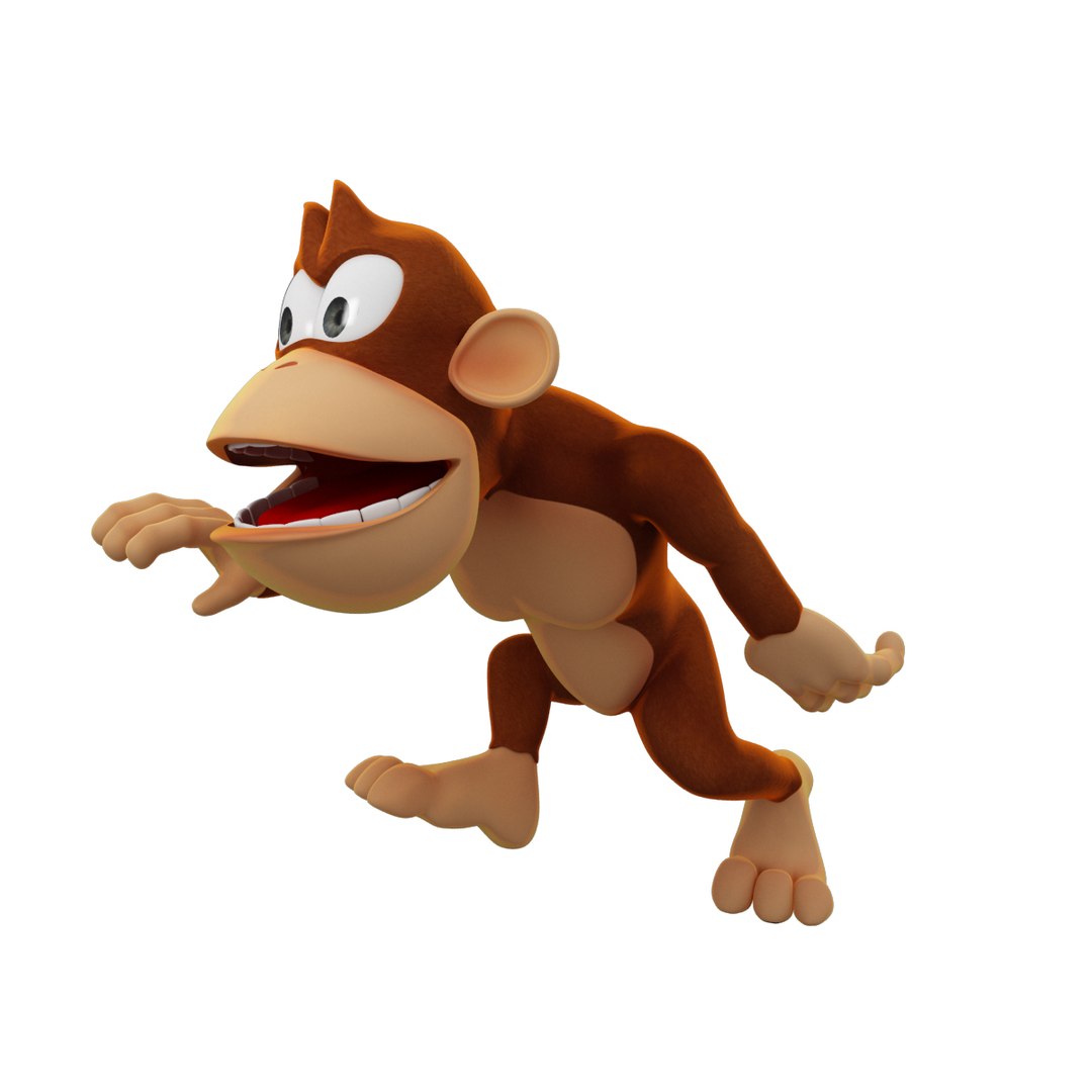 Rigged Cartoon Monkey Ma