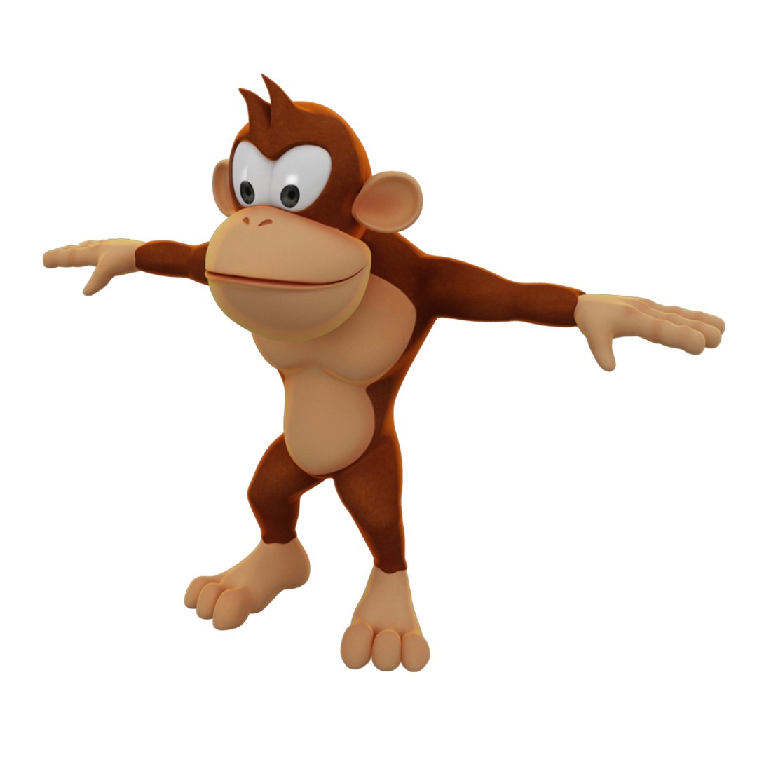 Rigged Cartoon Monkey Ma